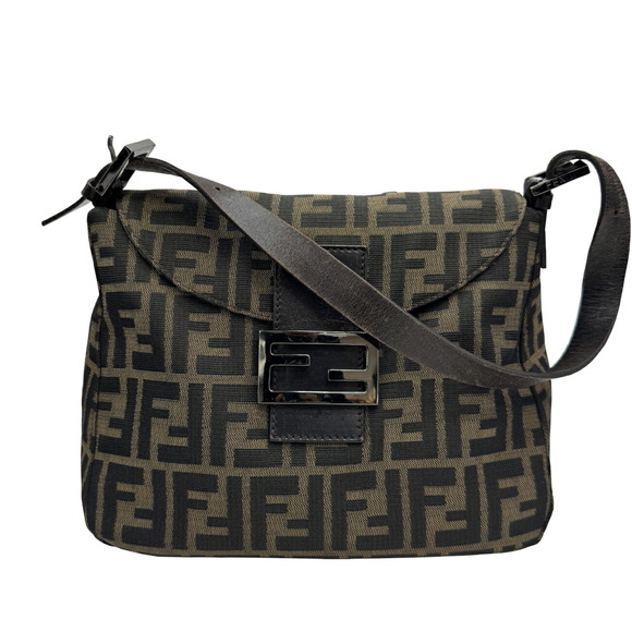 Fendi | Bags | Fendi Zucca Mamma Bucket Pattern Shoulder Bag Canvas And ...